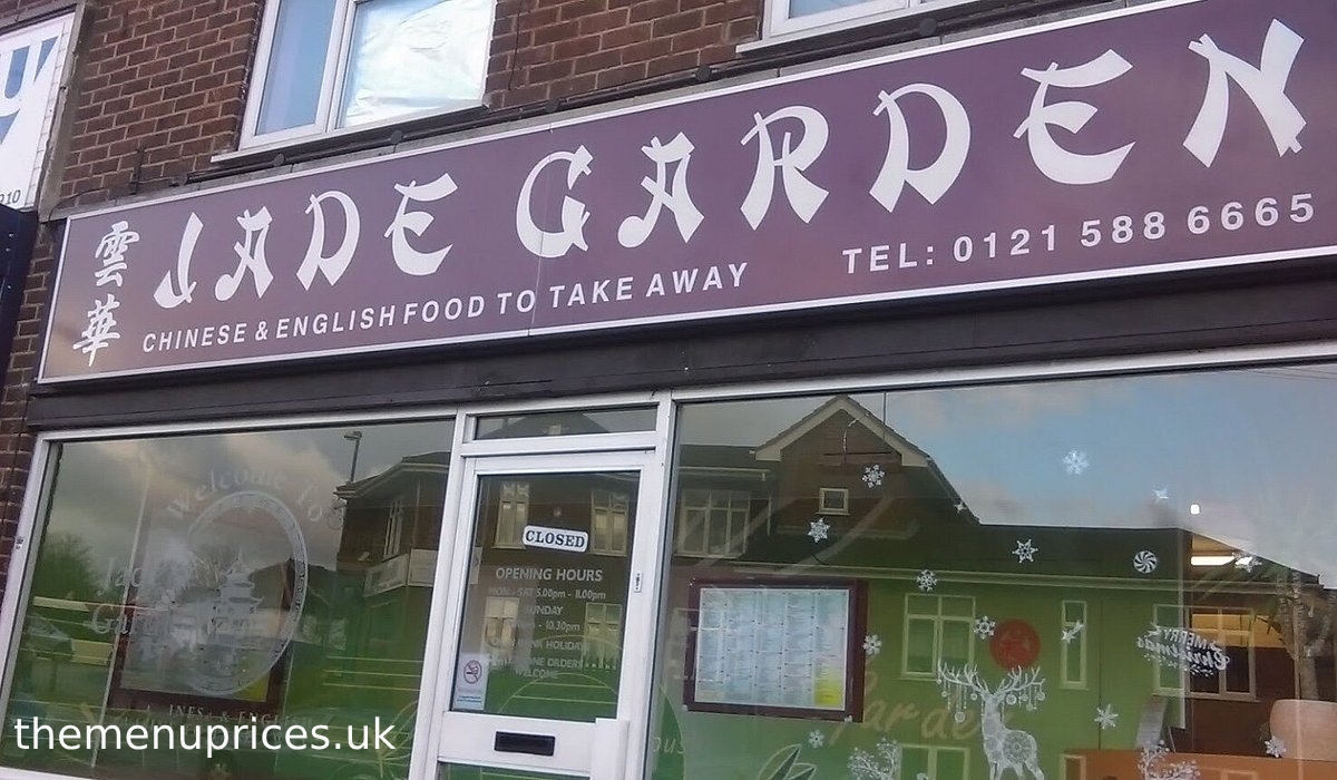 Jade Garden Menu Latest Prices UK 2024