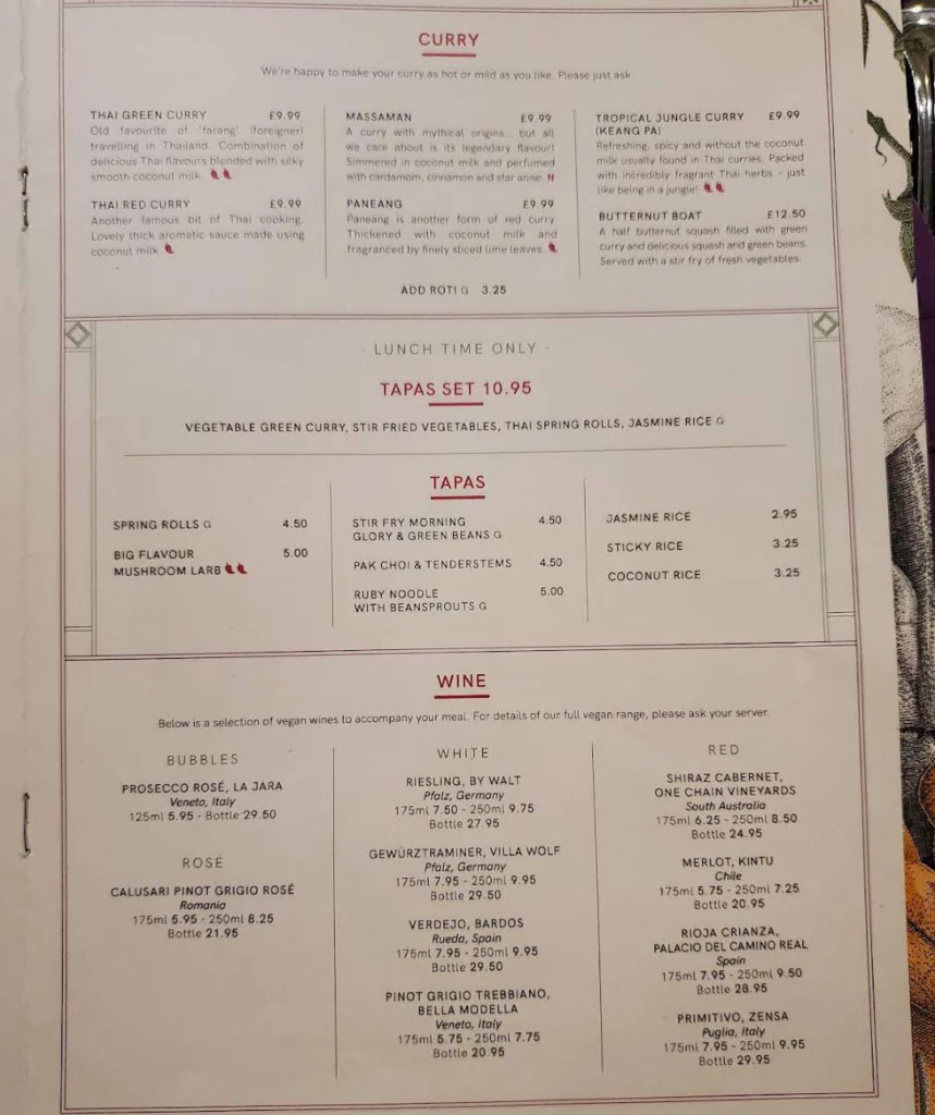 Giggling Squid Menu Latest Prices UK 2025