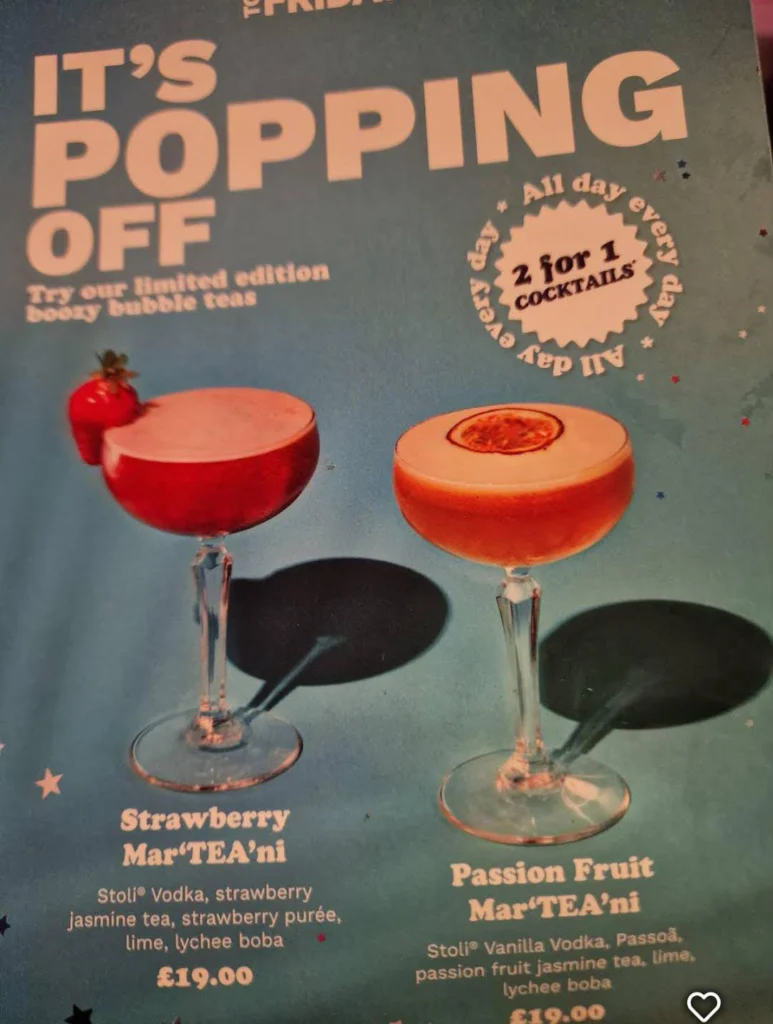 TGI Fridays Menu Latest Prices UK 2025