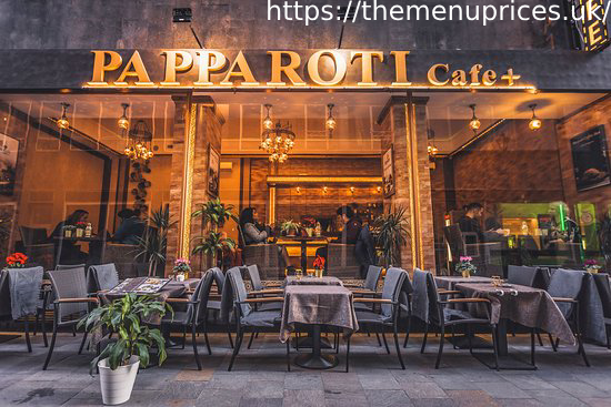 Papparoti Menu Latest Prices UK 2025