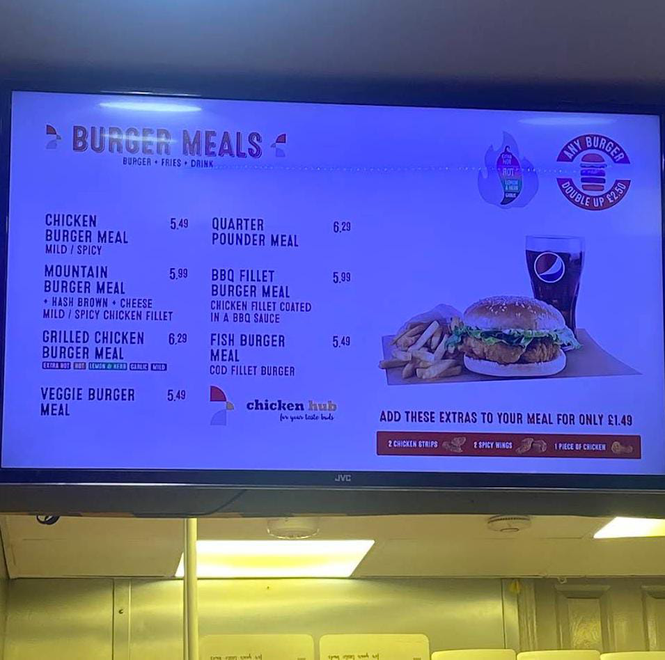 Chicken Hub Menu Latest Prices UK 2025